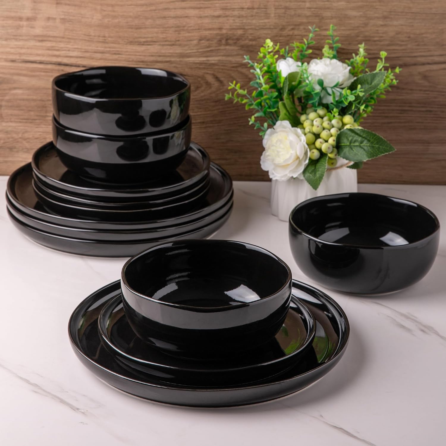 SLUDW065 Dinnerware Set - Black – Liling Ceramics