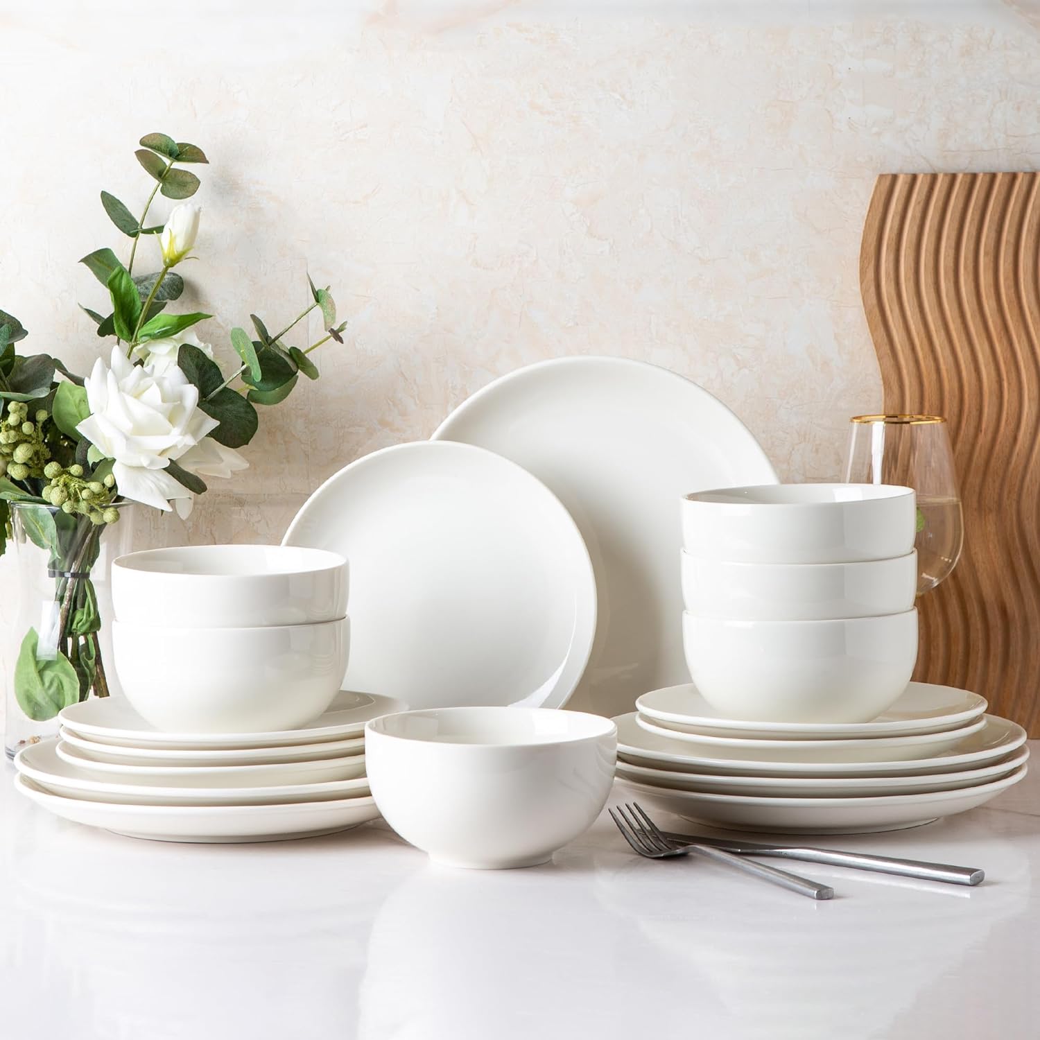 SLUDW069 Dinnerware Set - Dreamy Moonlight-White – Liling Ceramics